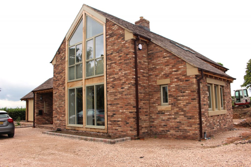 aluminium clad redwood double aspect windows - AJ&D Chapelhow (Cliburn) Ltd